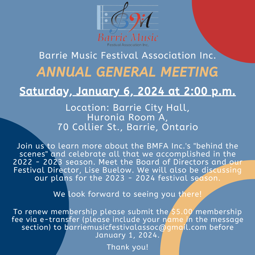 Barrie Music Festival Association - Home